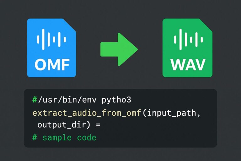 【完全解説】OMFファイルからWAV音声を抽出する方法｜Pythonスクリプト付き - オーディオアカデミー